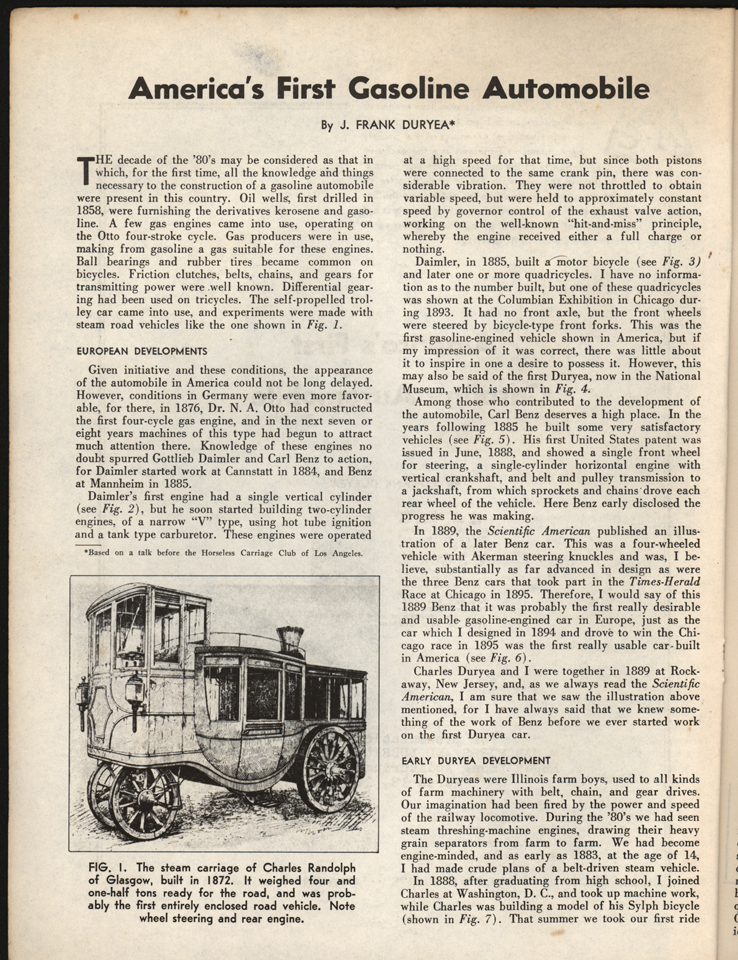 Charles Randolph Steam Car 1872